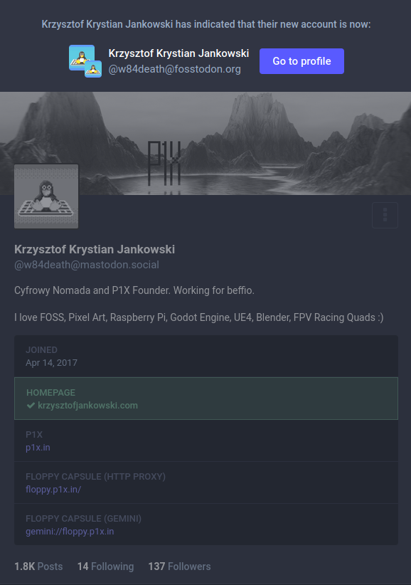 C:\KKJ\>:idle: (@w84death@fosstodon.org) - Fosstodon