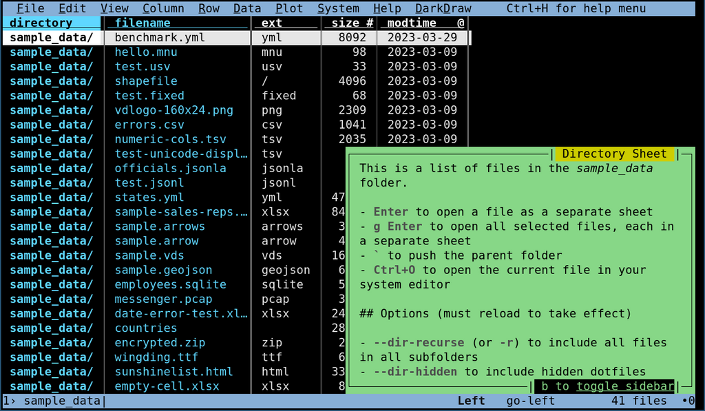 VisiData (@visidata@fosstodon.org) - Fosstodon